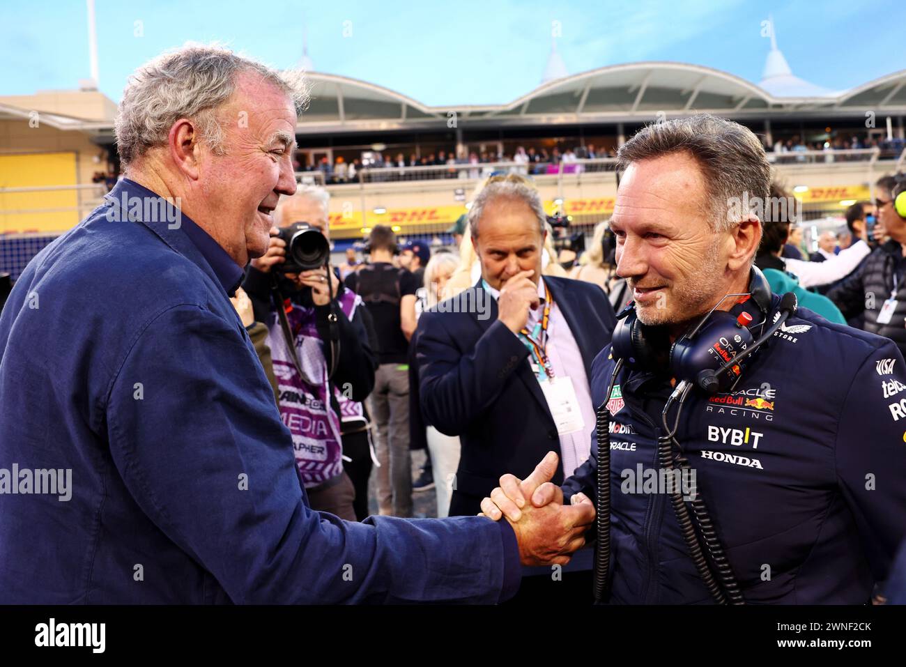 Sakhir, Bahrain. 02nd Mar, 2024. (L to R): Jeremy Clarkson (GBR) on the ...
