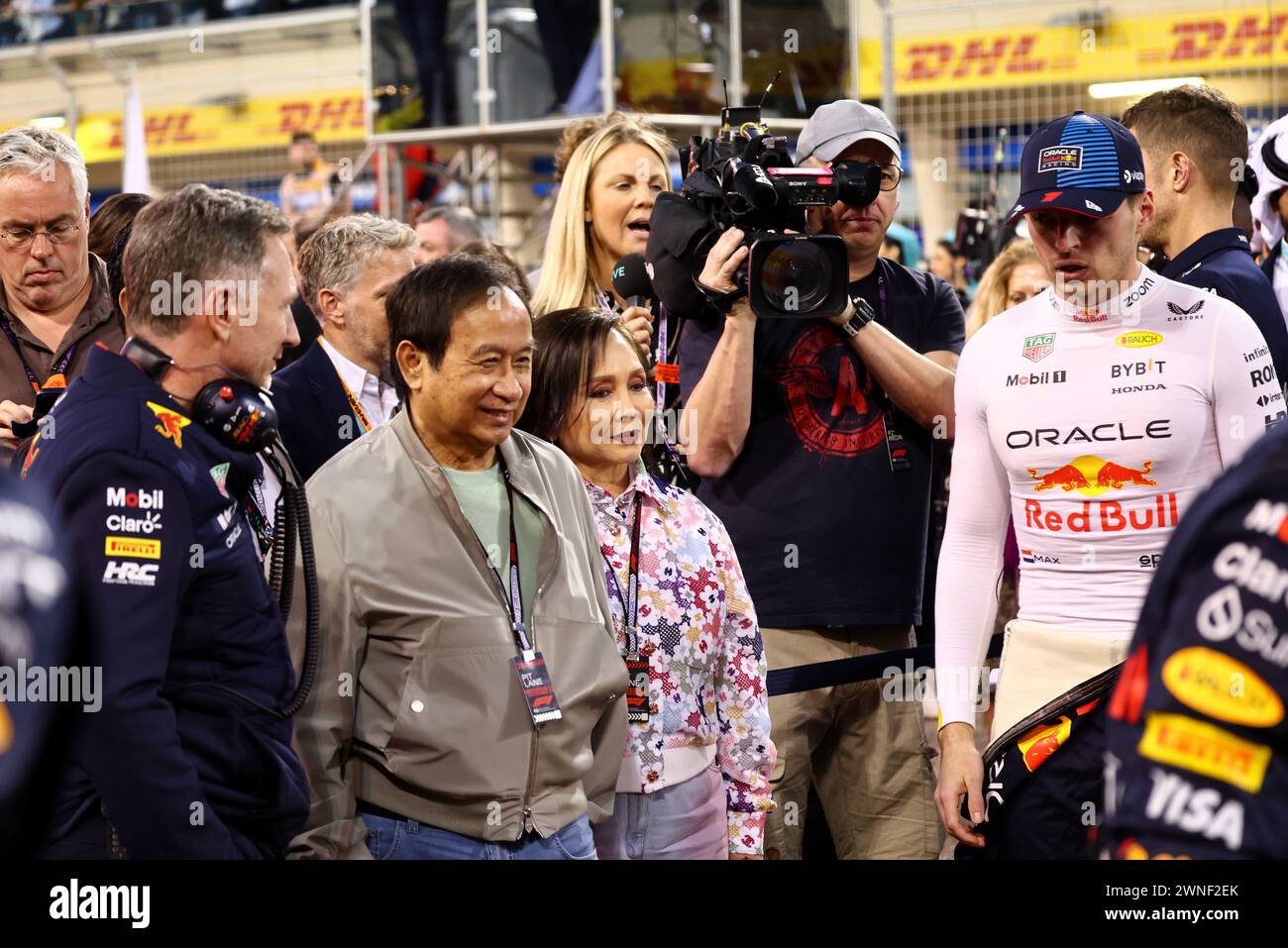 Sakhir, Bahrain. 02nd Mar, 2024. (L to R): Christian Horner (GBR) Red ...
