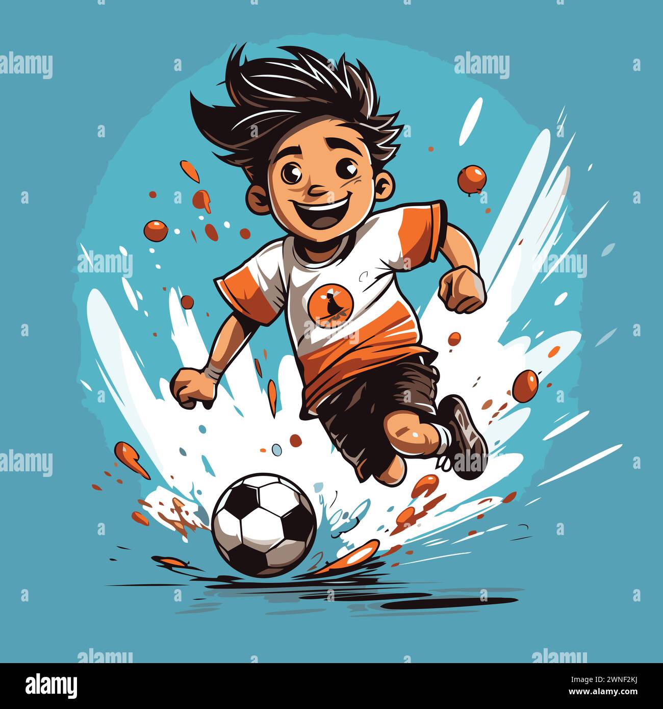 Jumping kick Stock Vector Images - Alamy