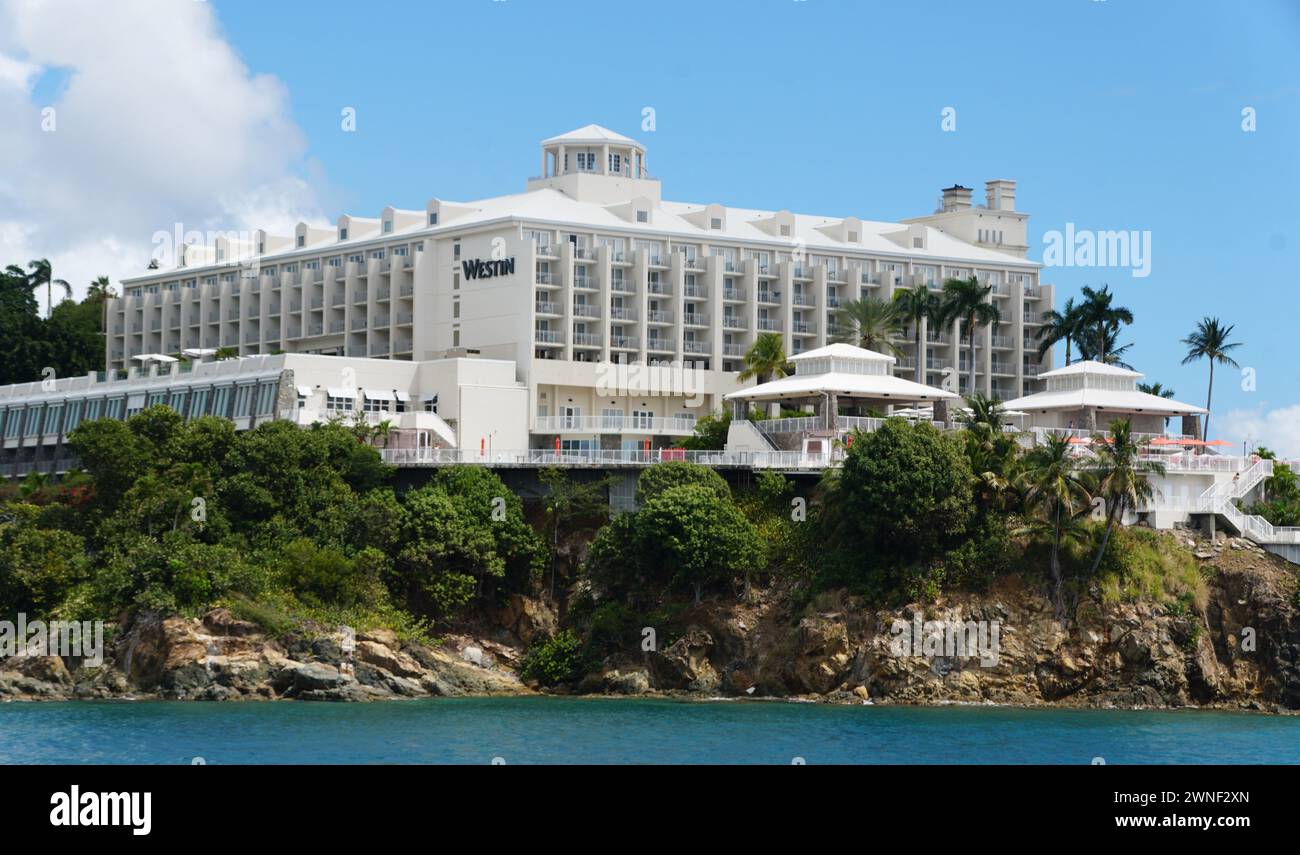 St Thomas, U.S Virgin Islands - February 21, 2024 - The distance view ...