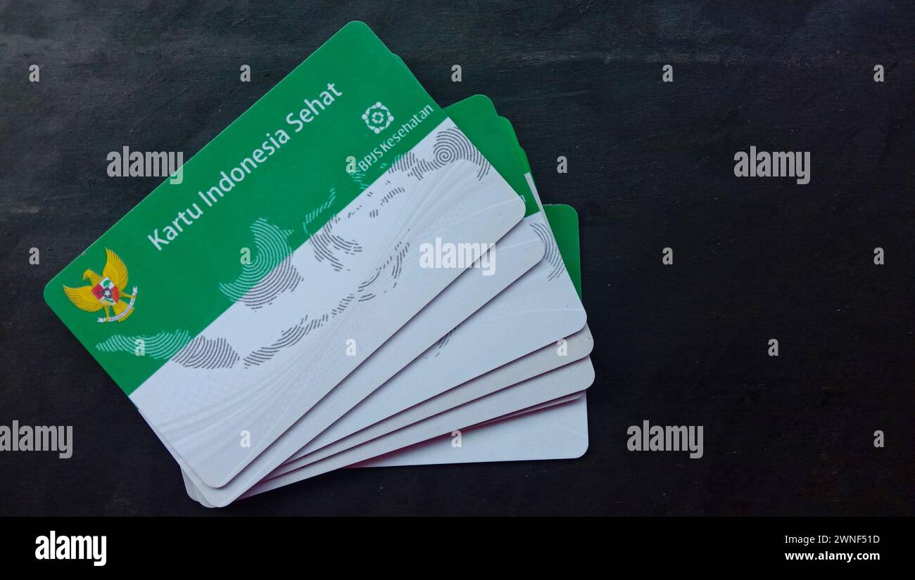 Photo of Indonesia's state-owned BPJS card with a black photo ...
