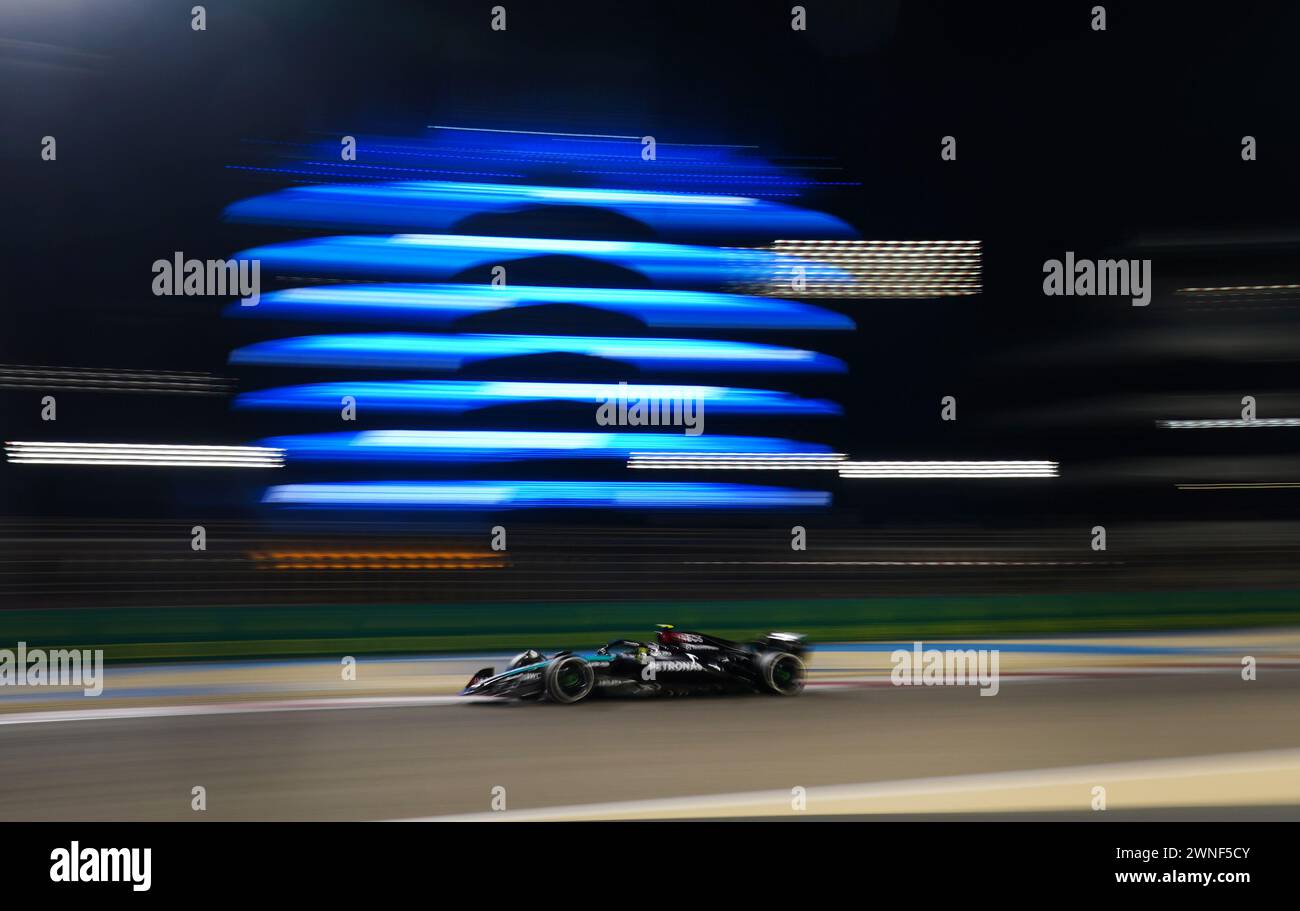 Mercedes' Lewis Hamilton during the Bahrain Grand Prix at the Bahrain ...