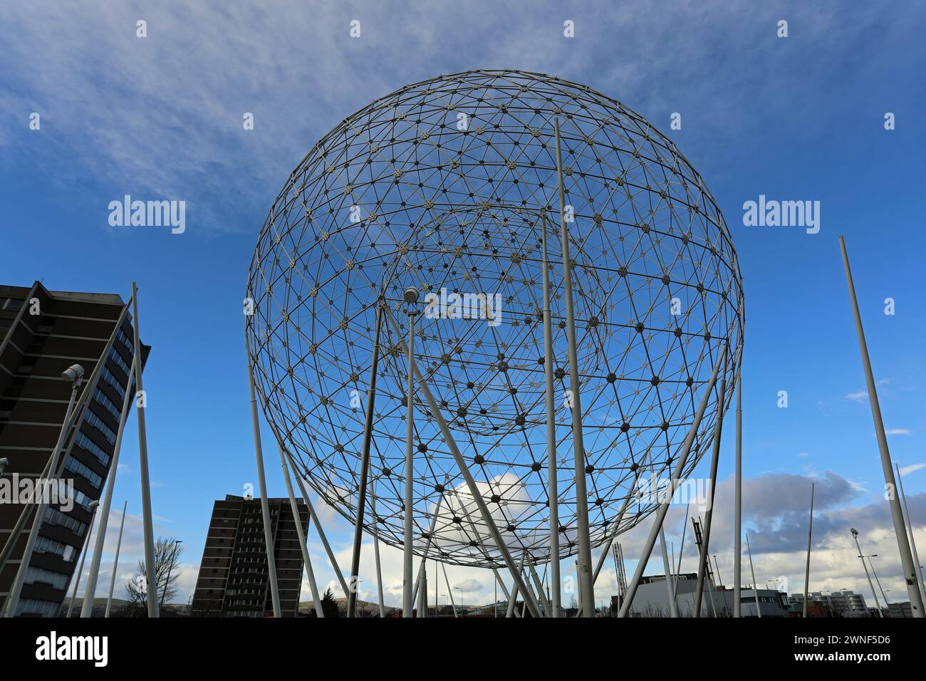 RISE by Wolfgang Buttress at the Broadway Roundabout in Belfast Stock ...