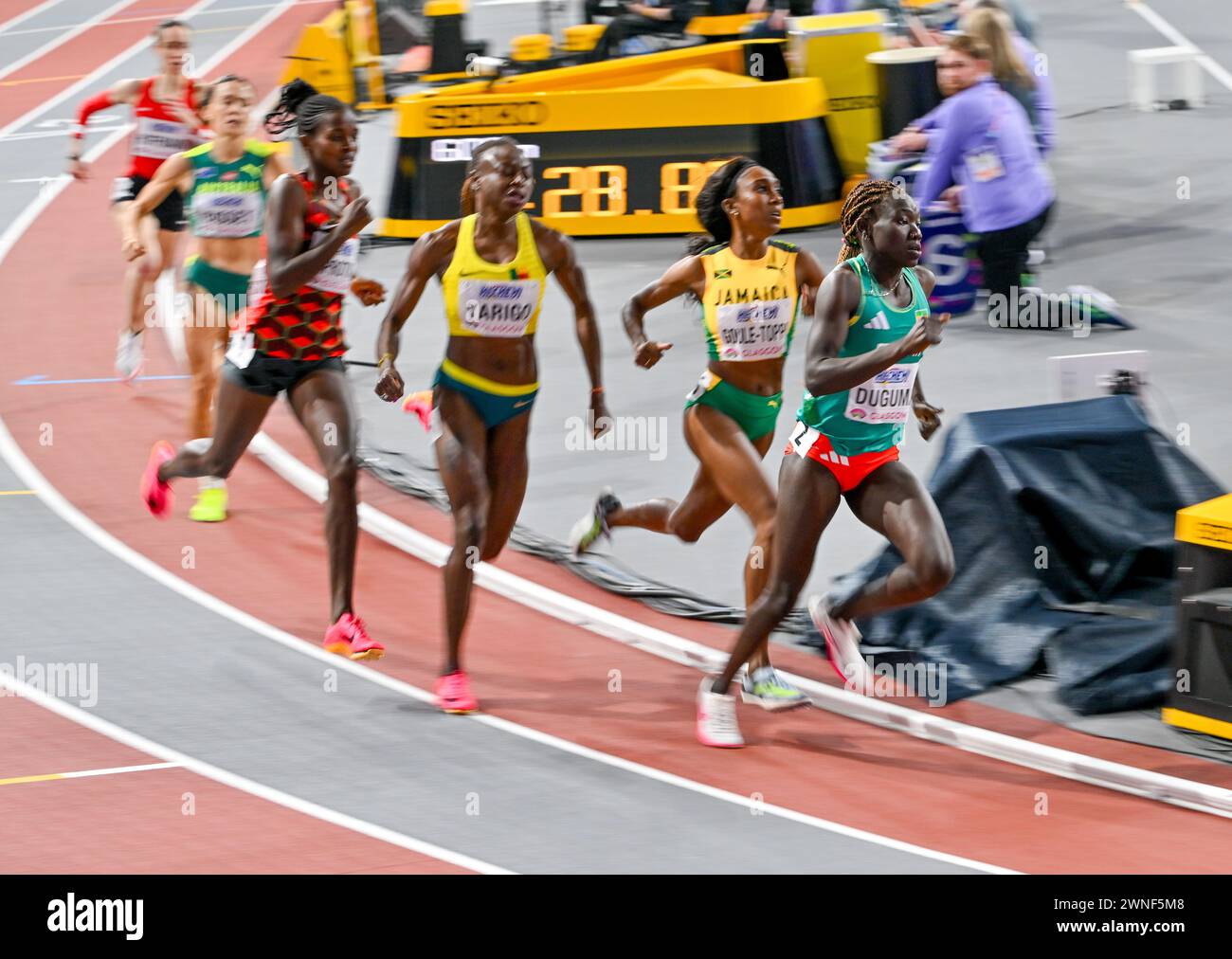 Glasgow, Scotland, UK. 02nd Mar, 2024. Tsige DUGUMA (ETH) leads in Heat ...