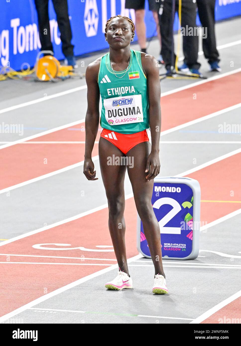 Glasgow, Scotland, UK. 02nd Mar, 2024. Tsige DUGUMA (ETH) before the ...