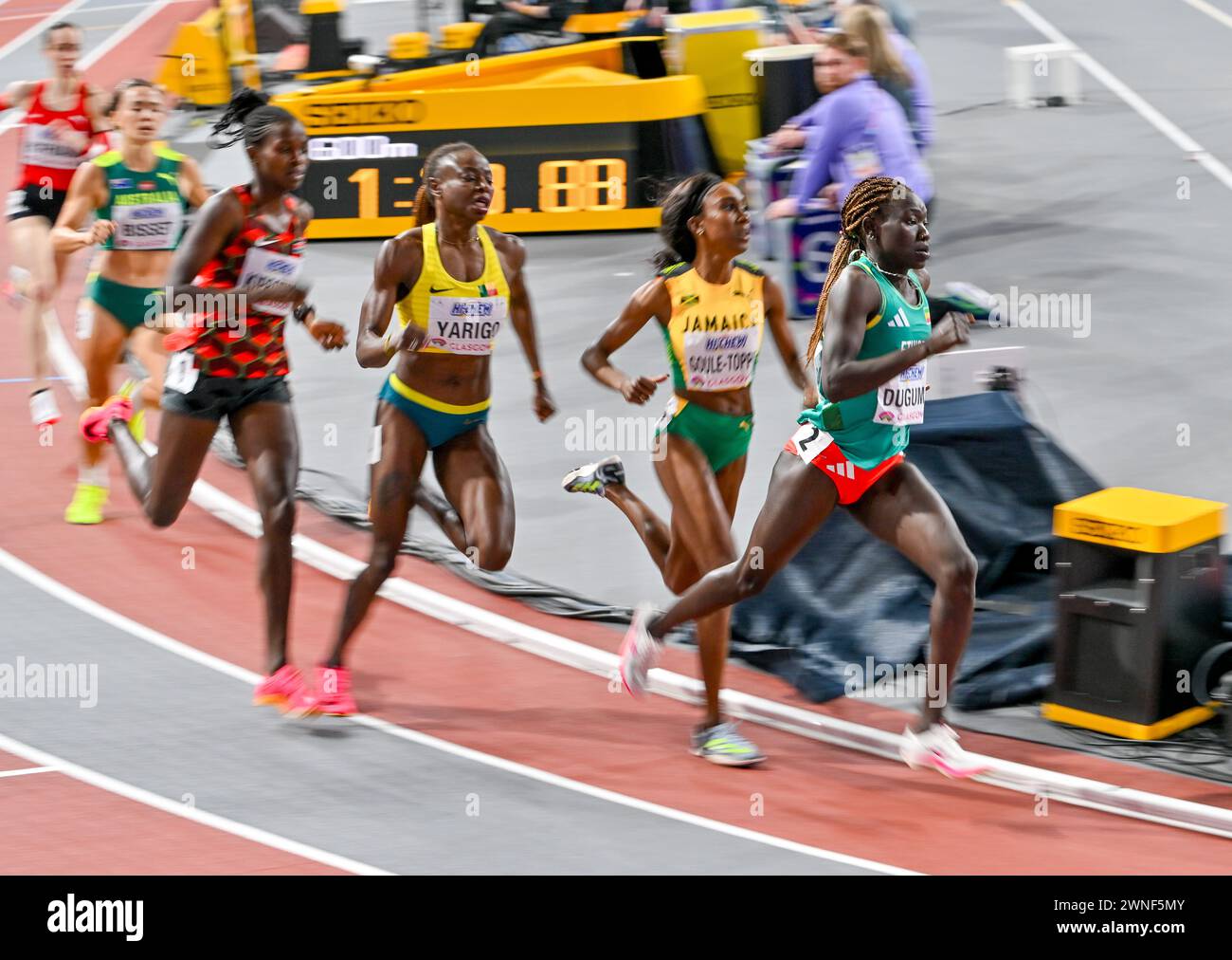 Glasgow, Scotland, UK. 02nd Mar, 2024. Tsige DUGUMA (ETH) leads in Heat ...