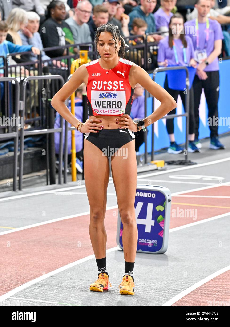 Glasgow, Scotland, UK. 02nd Mar, 2024. Audrey WERRO (SUI) before the ...