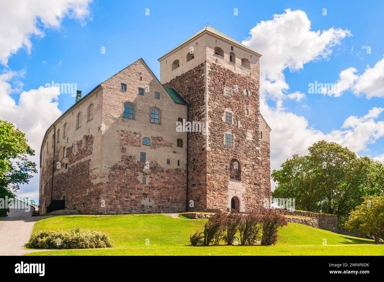 Turku. Finland - June 17, 2014 - Turku Castle (Abo slott) is the ...