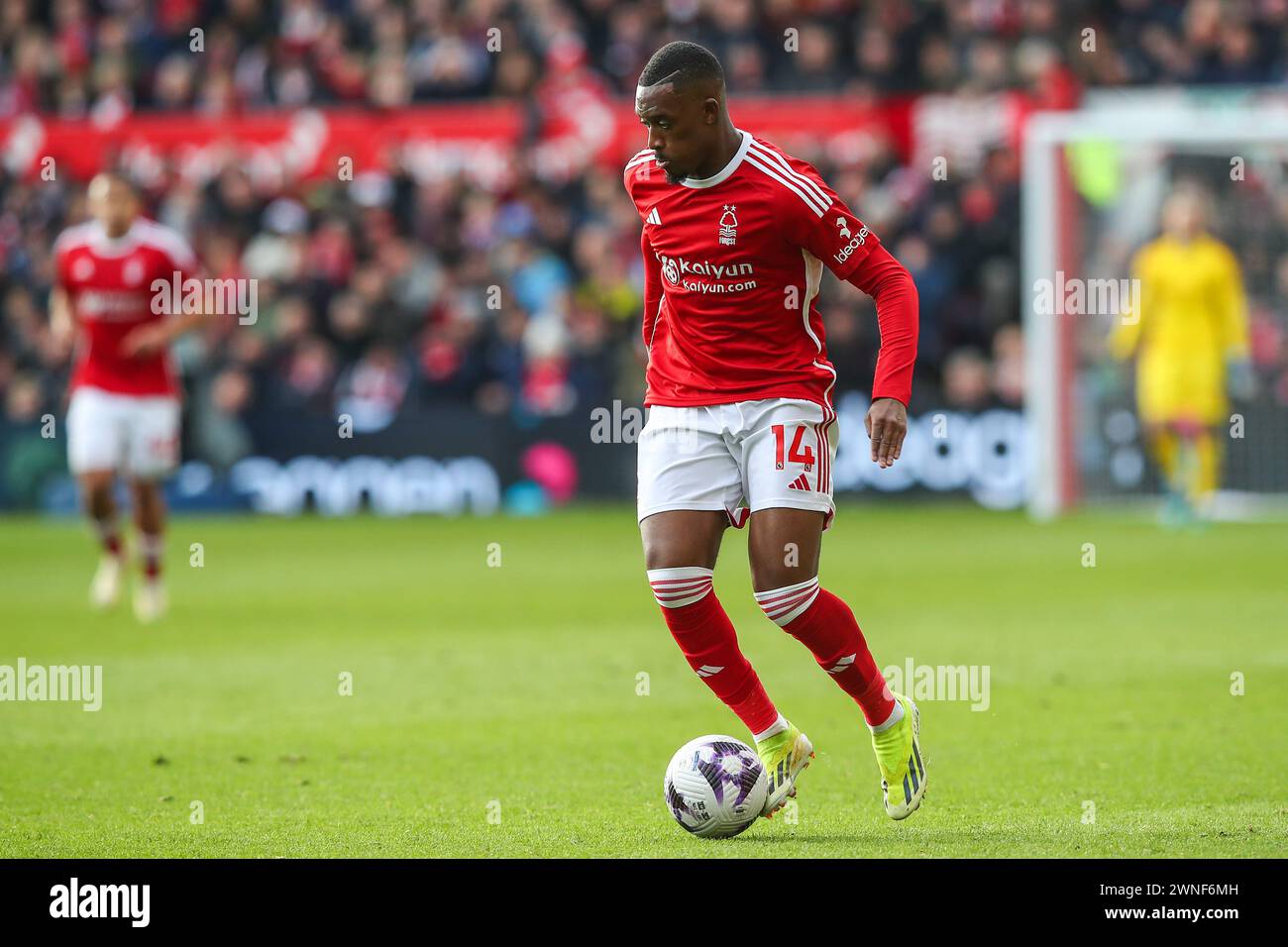 Callum Hudson-Odoi of Nottingham Forest breaks with the ball during the ...