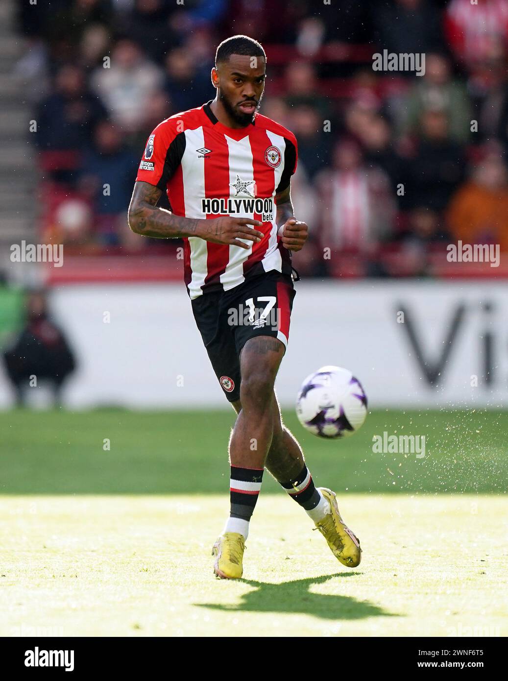 Brentford's Ivan Toney during the Premier League match at the Gtech ...