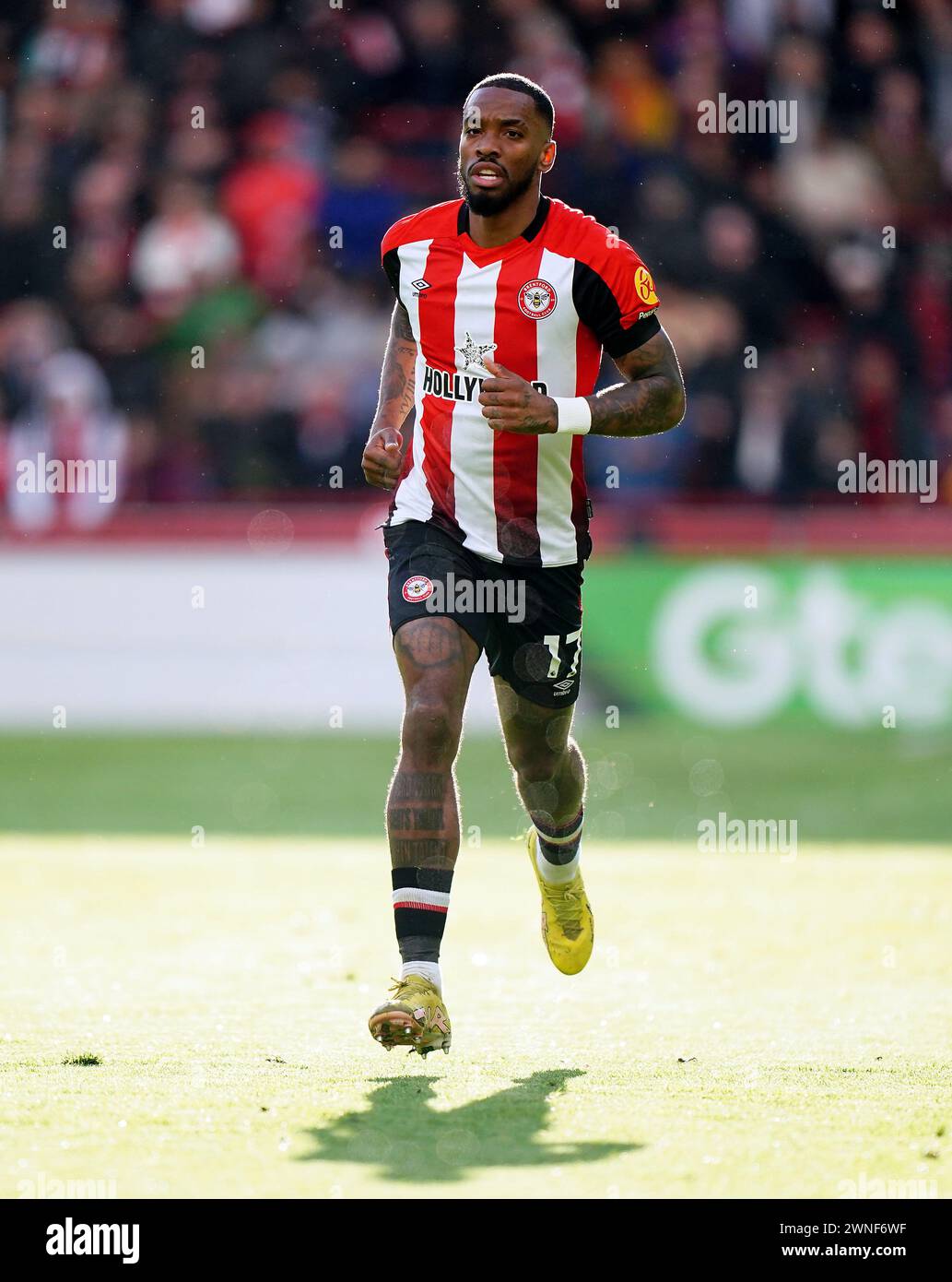 Brentford's Ivan Toney during the Premier League match at the Gtech ...