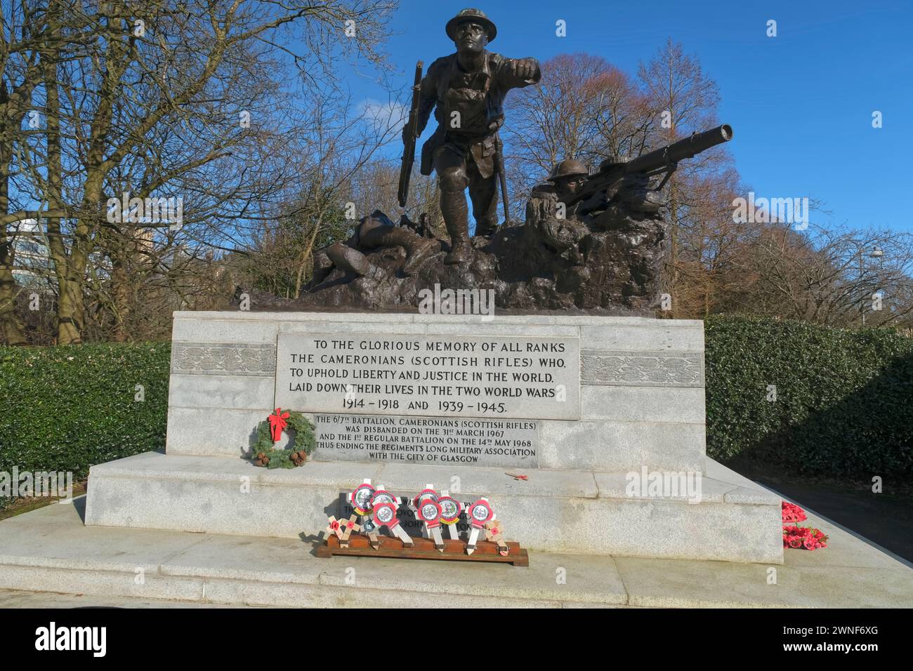 Cameronians, Scottish Rifles, War Memorial, Glasgow,Scotland,UK Stock ...