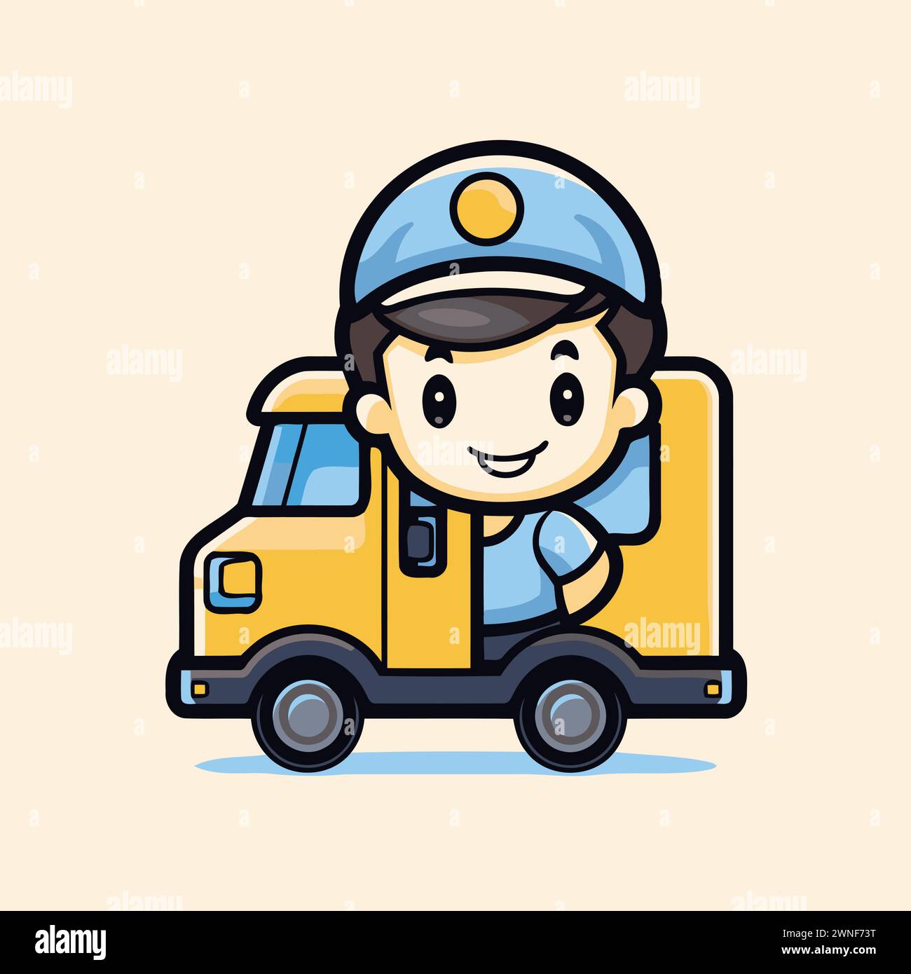 Delivery driver Stock Vector Images - Alamy
