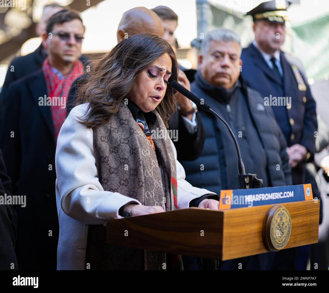 New York City, USA. 01st Mar, 2024. The ramp to the Brooklyn Bridge at ...