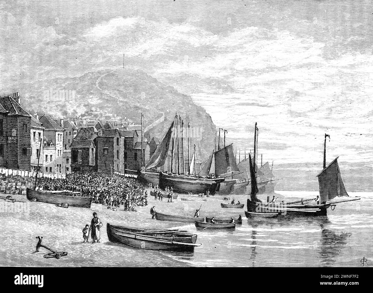 Fishermen uk vintage Black and White Stock Photos & Images - Alamy