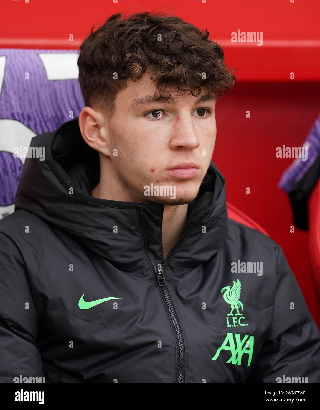 Liverpool's Lewis Koumas ahead of the Premier League match at The City ...