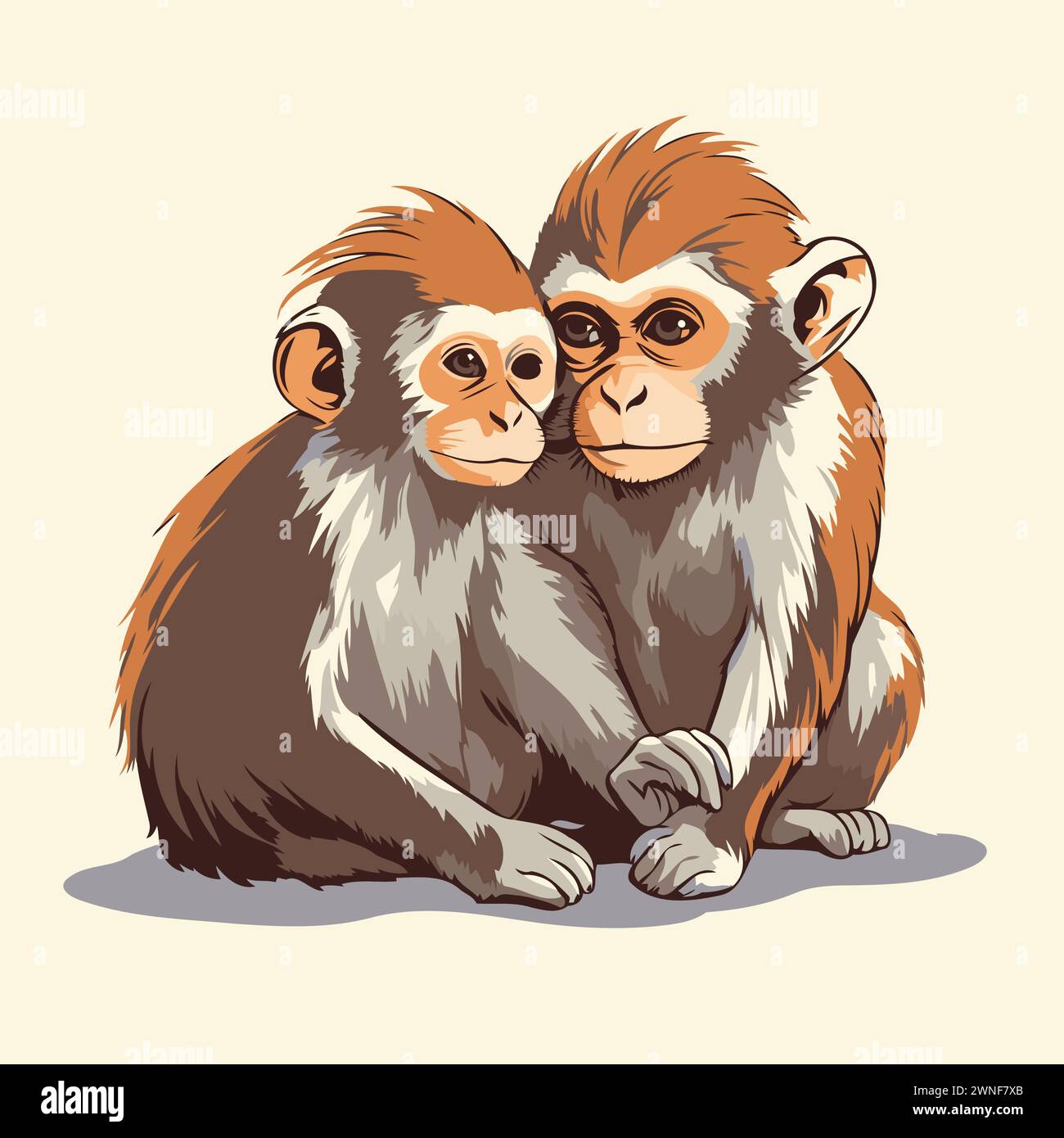 Ape family Stock Vector Images - Alamy