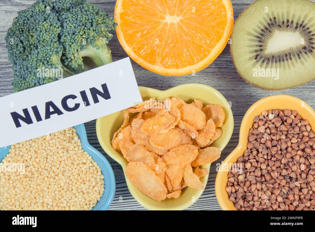 Healthy nutritious food as source natural vitamin B3, dietary fiber and ...