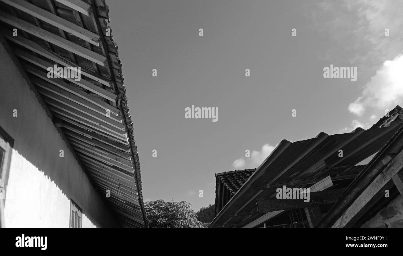 A photo of the sky from below in a light color Stock Photo - Alamy