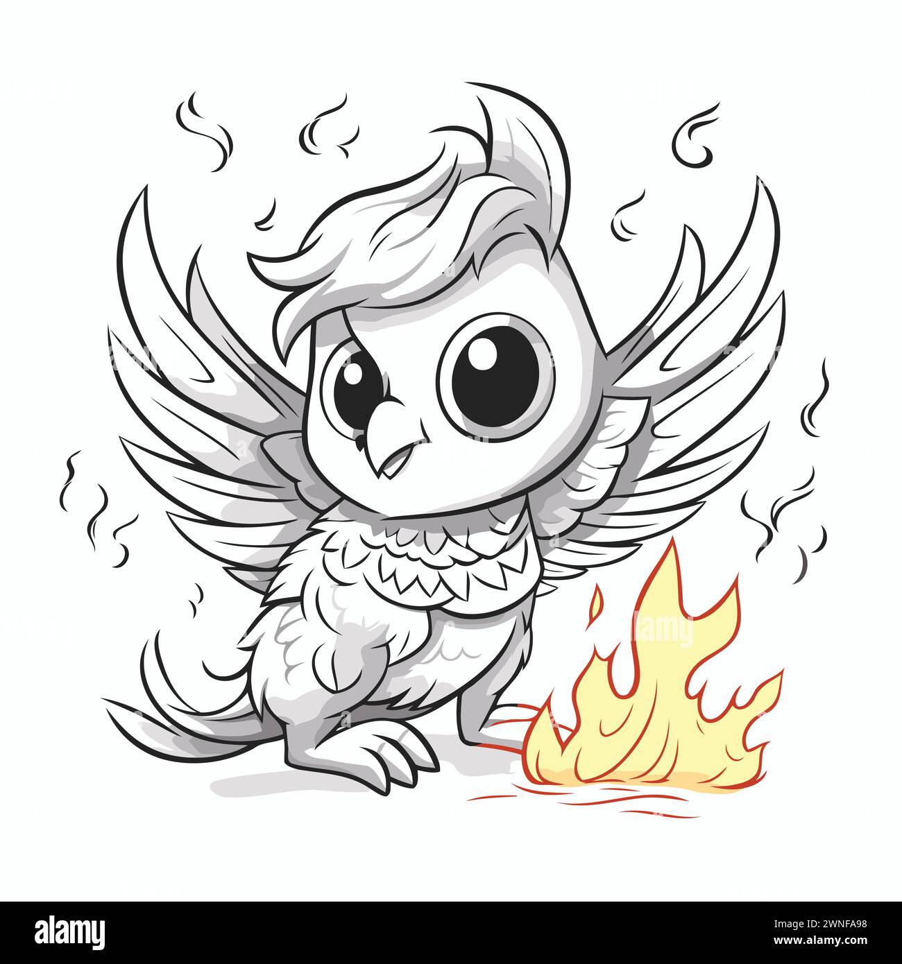 On a fire Stock Vector Images - Alamy