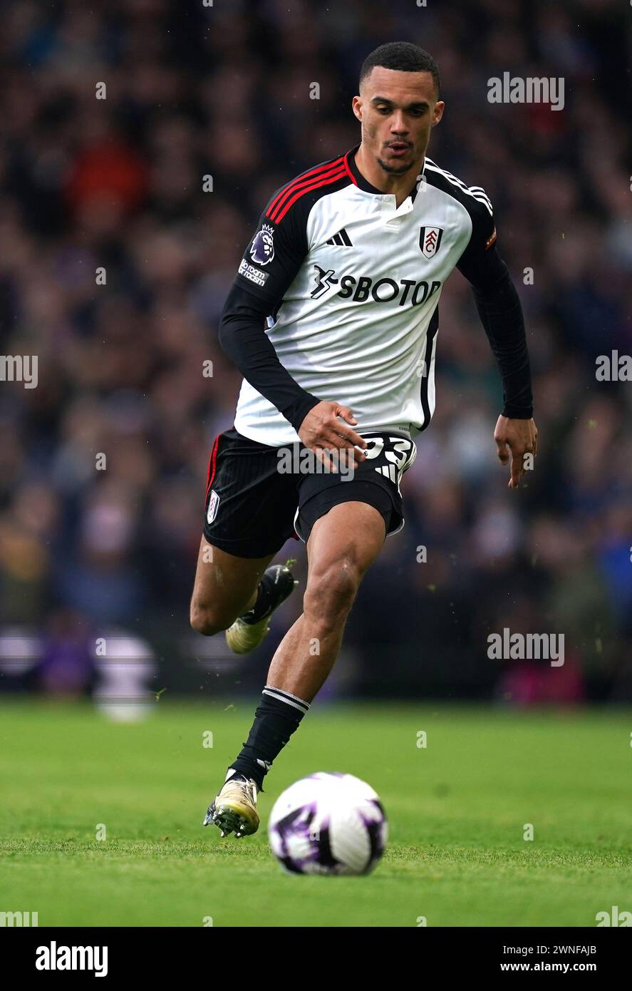 Fulham's Antonee Robinson in action during the Premier League match at ...