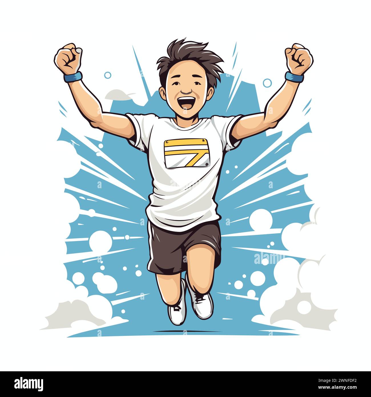 Young sporty Stock Vector Images - Alamy