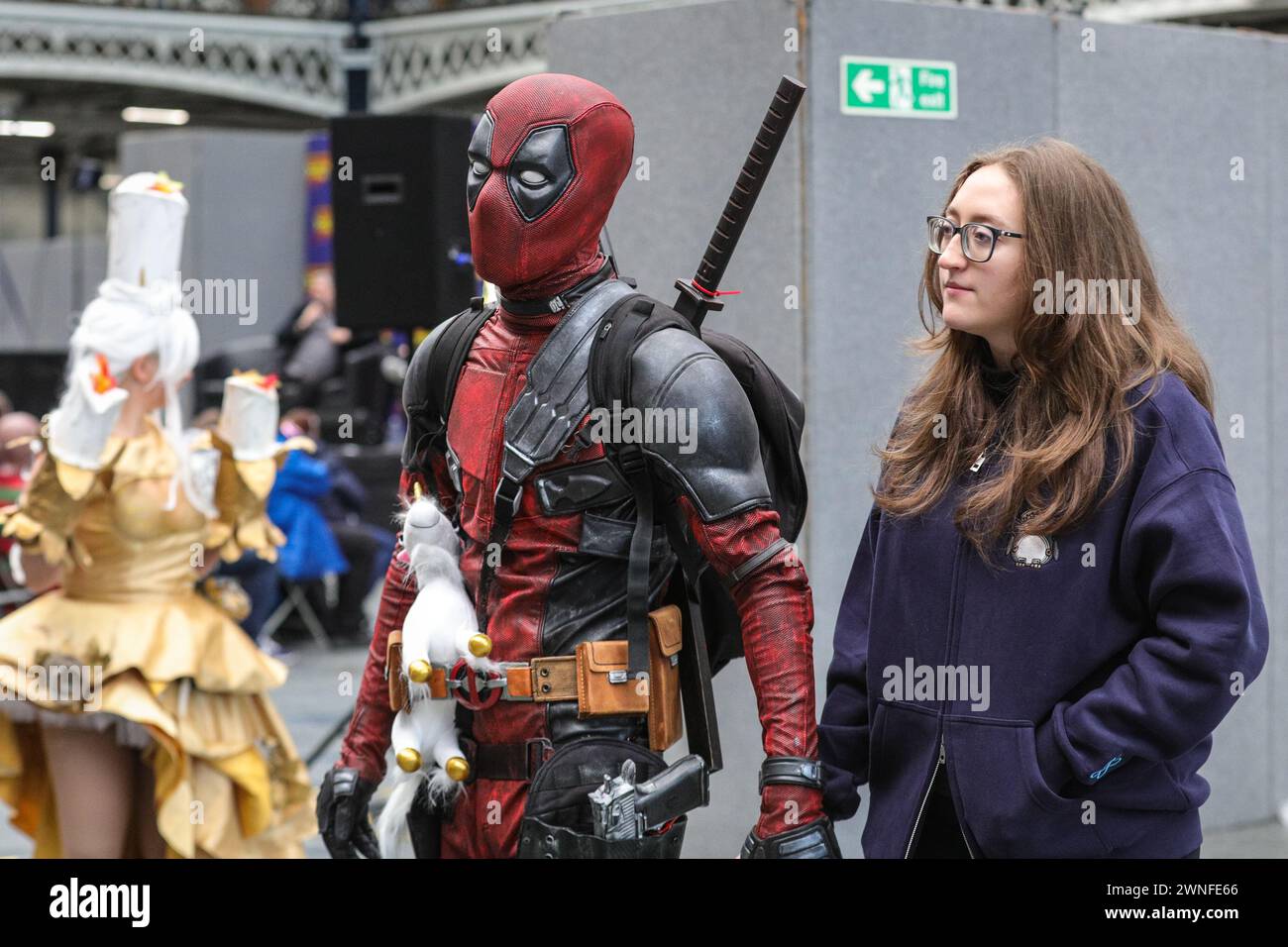 London, UK. 02nd Mar, 2024. Visitors in their costumes. Cosplayers ...