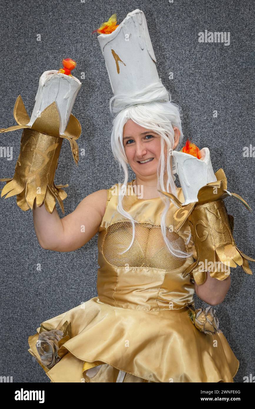 London, UK. 02nd Mar, 2024. Visitors in their costumes. Cosplayers ...