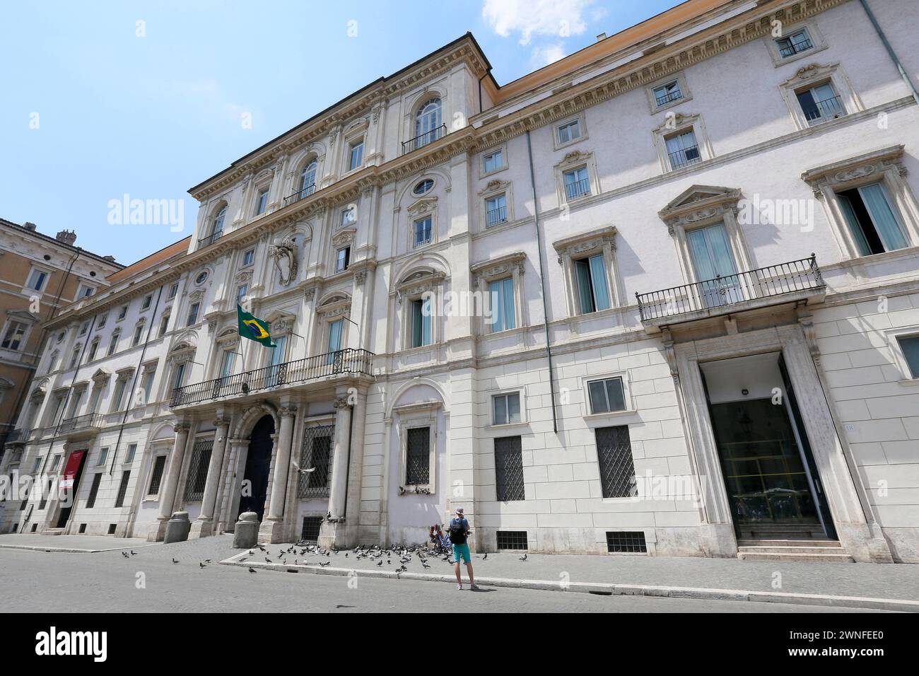 Rome, Italy - may 21, 2014 - facade of embassy of Brazil in Piazza ...