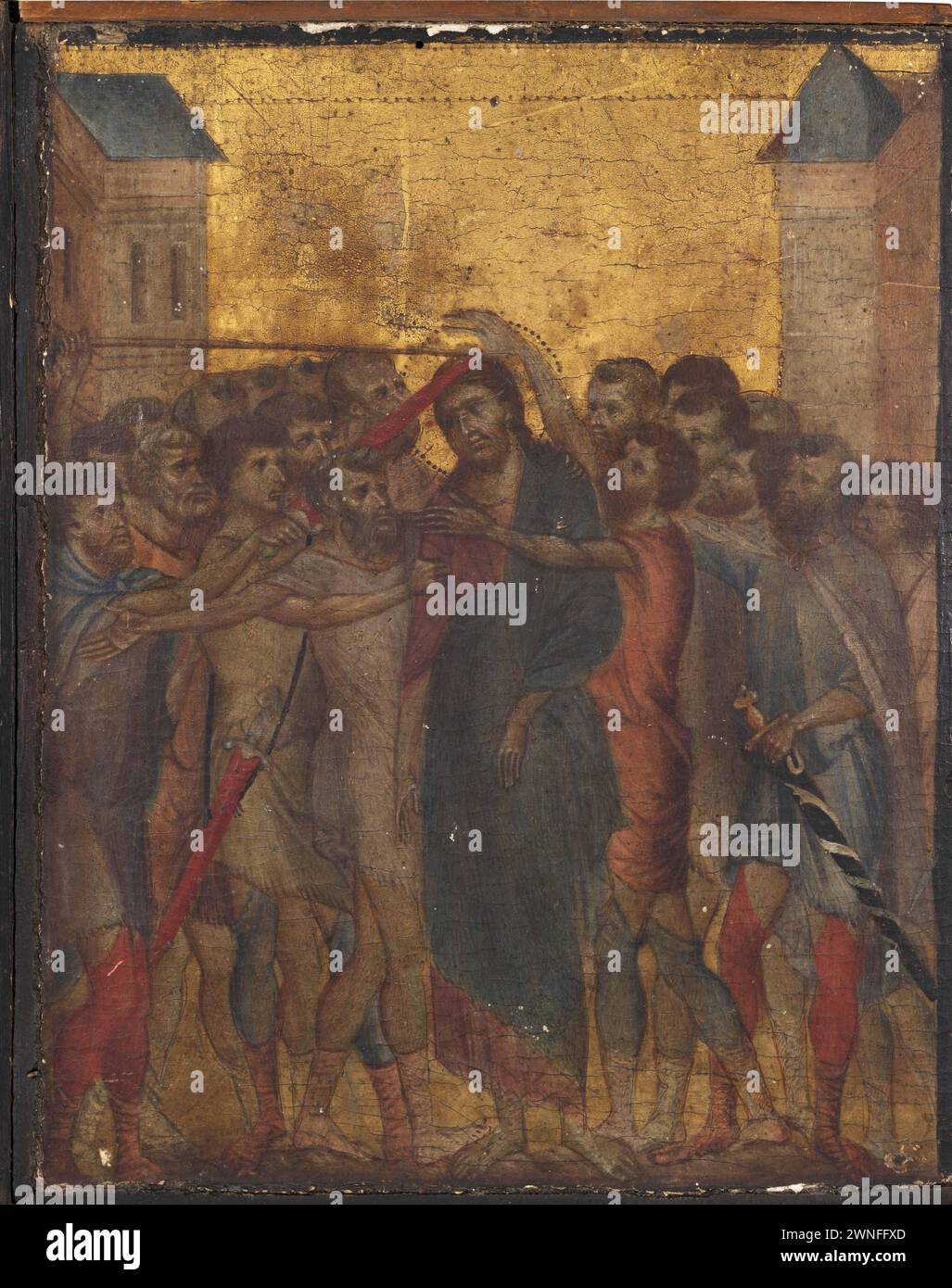 The Mocking of Christ (or Christ Mocked) is a small 13th-century panel ...