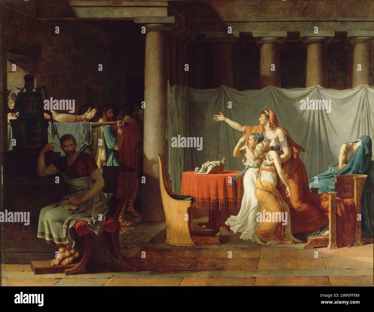 The Lictors Bring to Brutus the Bodies of His Sons (1789) Jacques-Louis ...