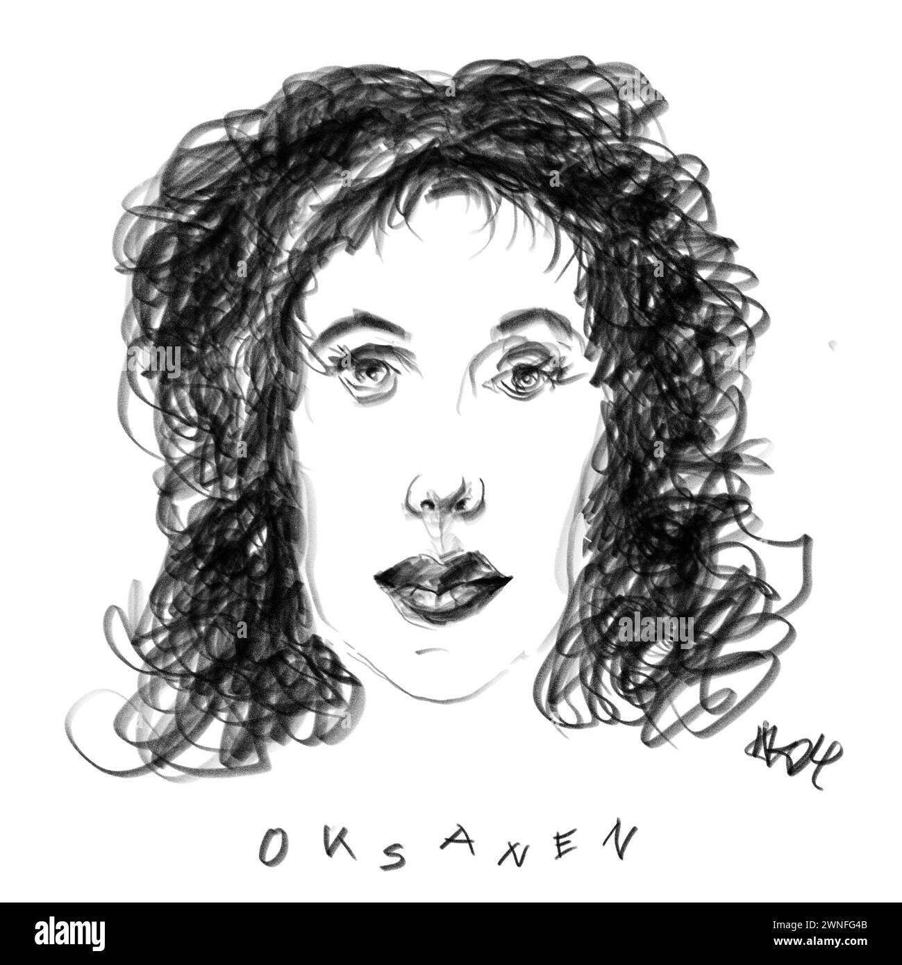 Sofi oksanen pencil portrait hi-res stock photography and images - Alamy