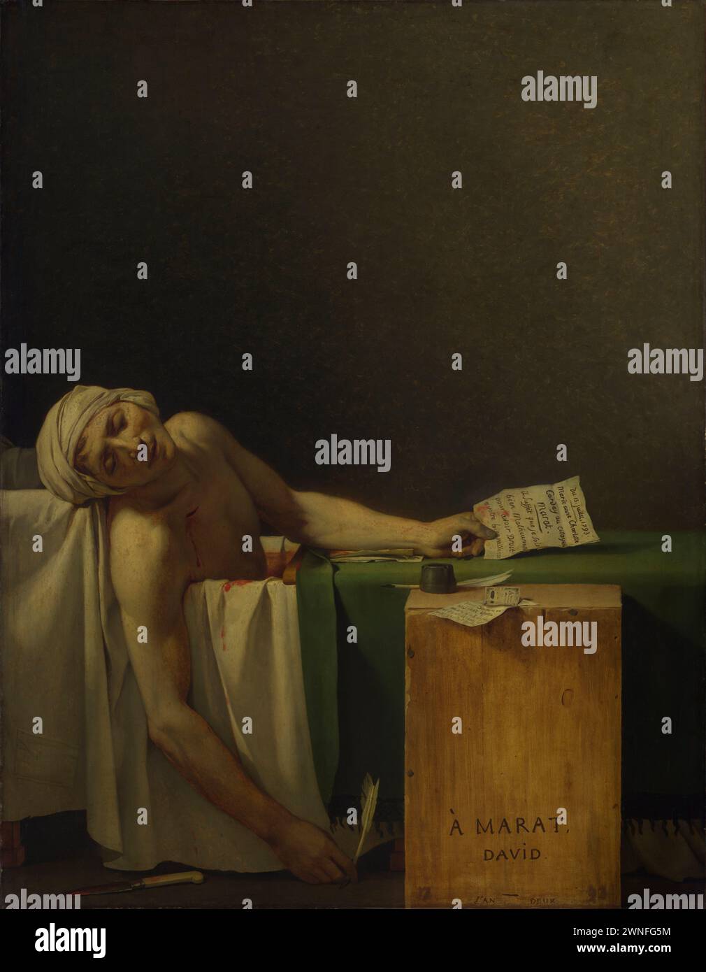 The Death of Marat (1793) Jacques-Louis David Stock Photo - Alamy