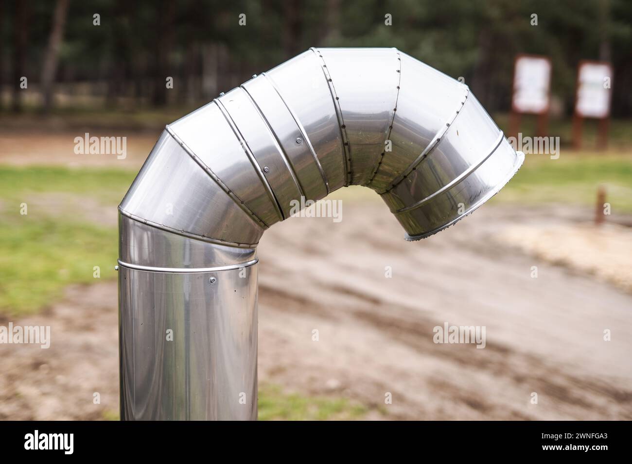 A silver pipe Stock Photo - Alamy
