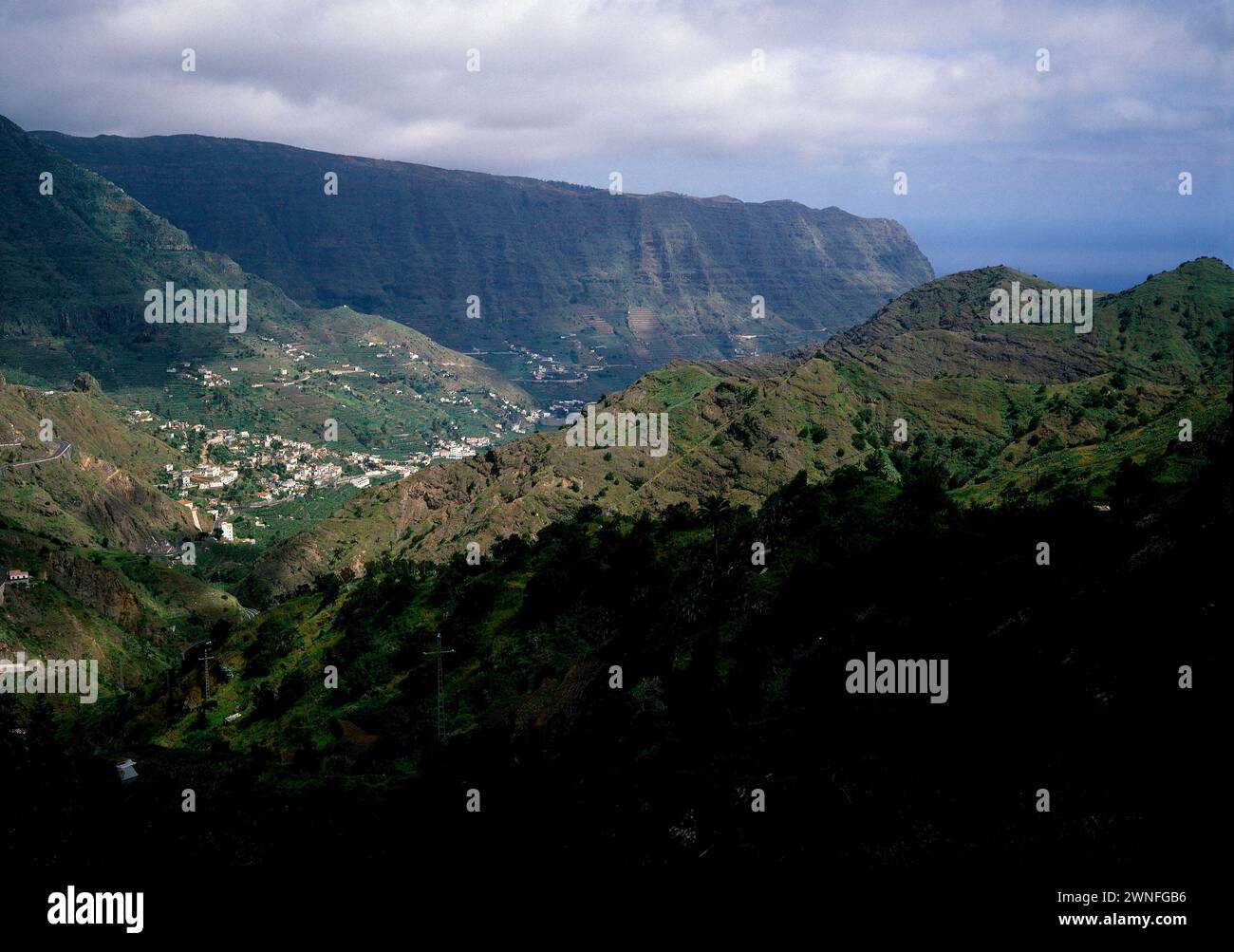 VALLE DE HERMIGUA. Location: EXTERIOR. ISLA. Gomera. SPAIN Stock Photo - Alamy