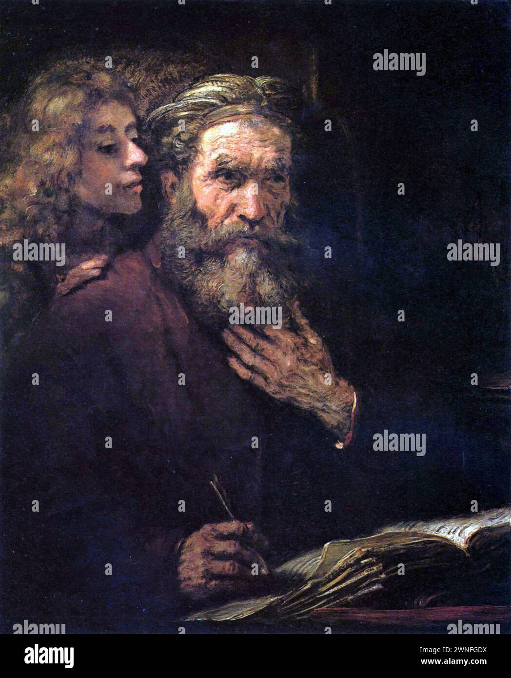 St. Matthew and the Angel (c. 1661) is an oil-on-canvas painting by the ...
