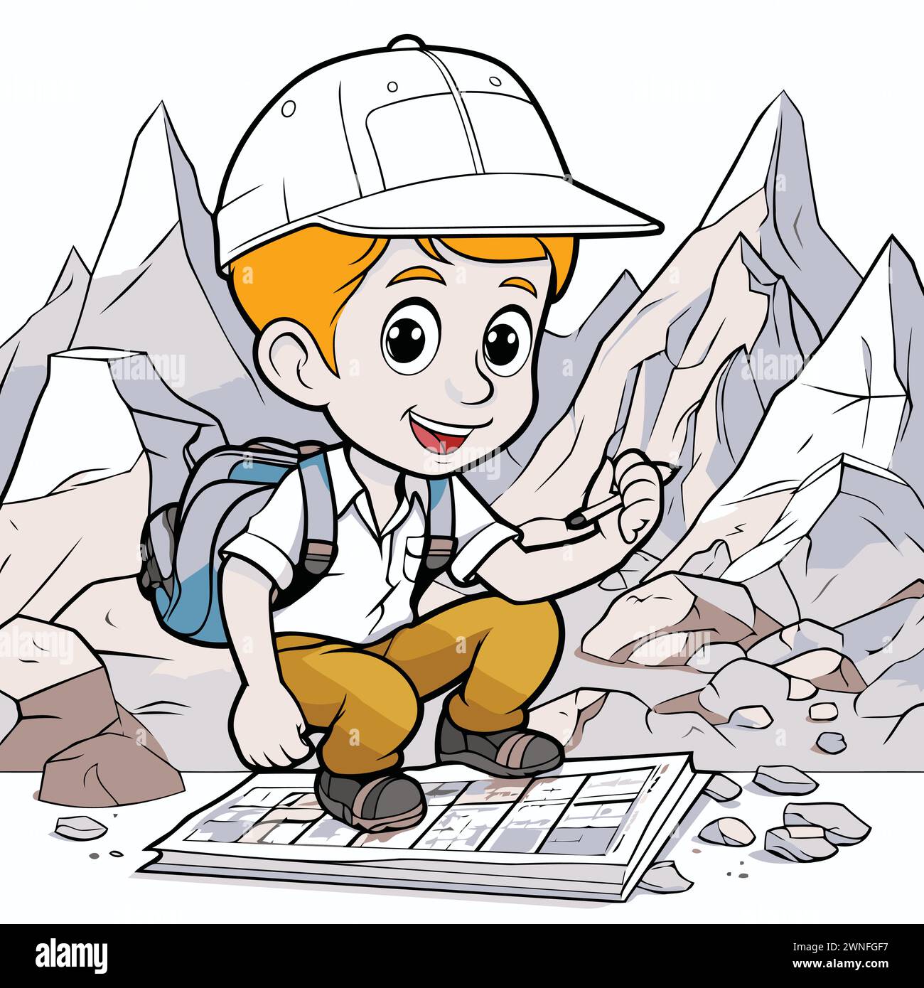 Cartoon map mountains hi-res stock photography and images - Alamy