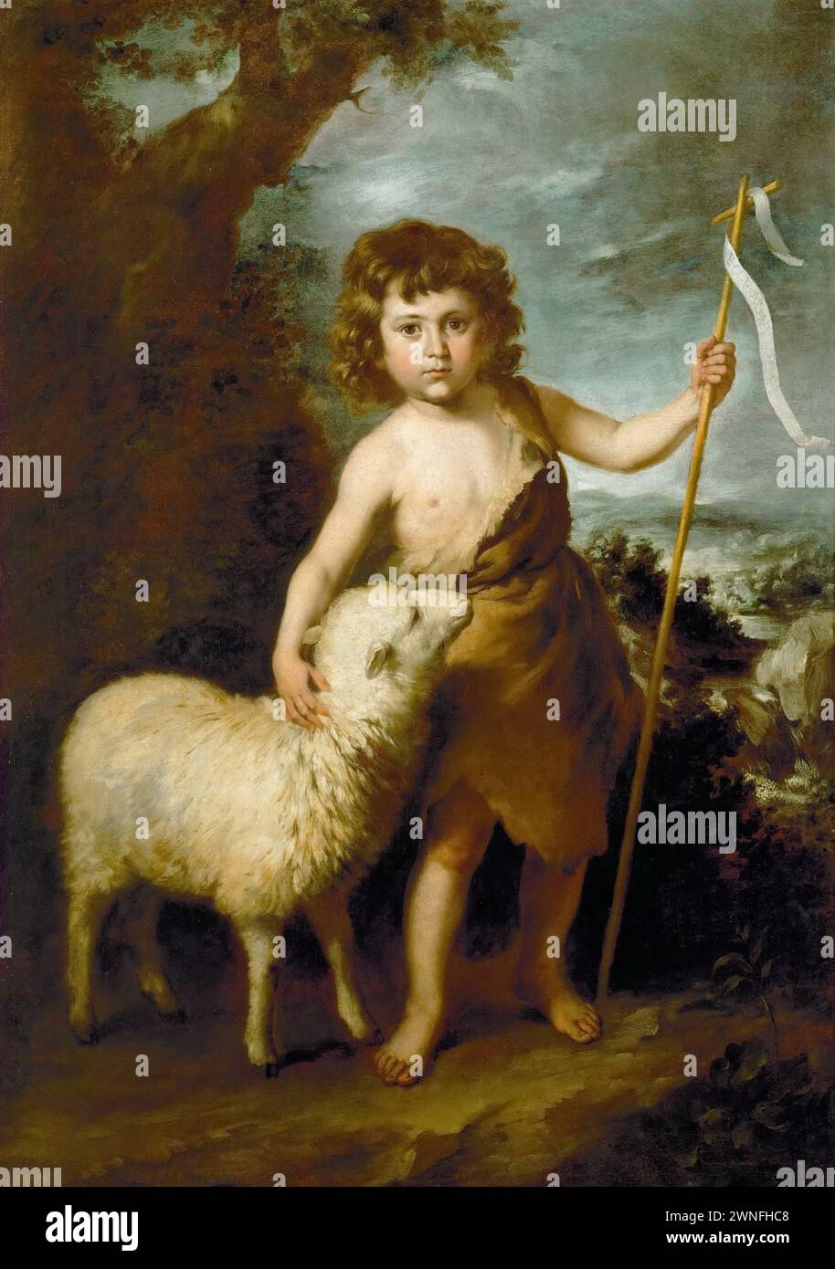 Bartolomé Estebán Murillo -- Young John the Baptist Stock Photo - Alamy