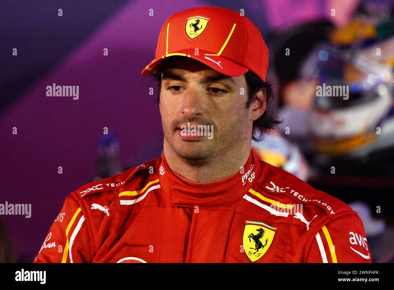 Sakhir, Bahrain. 02nd Mar, 2024. Carlos Sainz Jr (ESP) Ferrari in parc ...