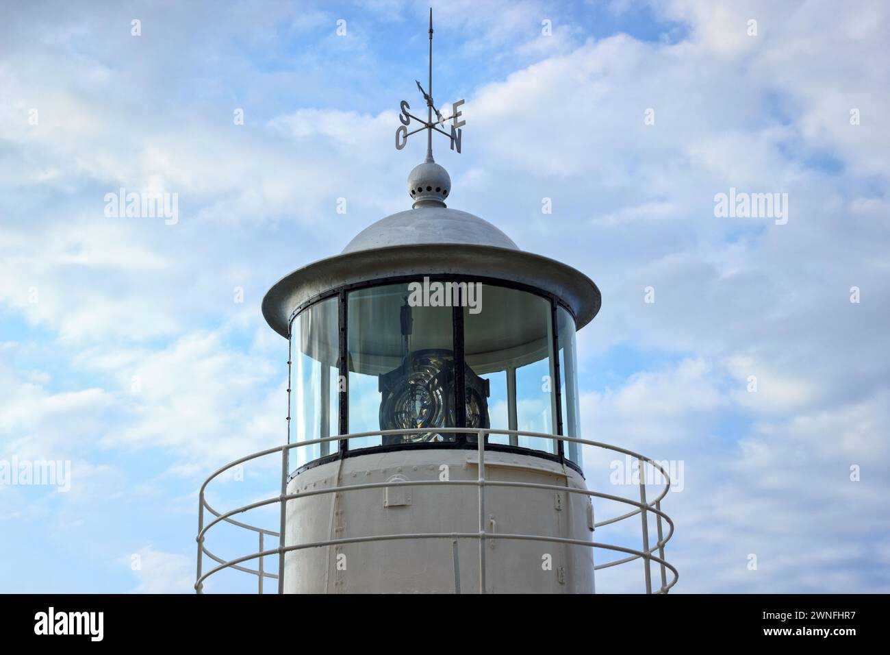 The Old Lighthouse For Marine Navigation. Traditional Light Signal For ...