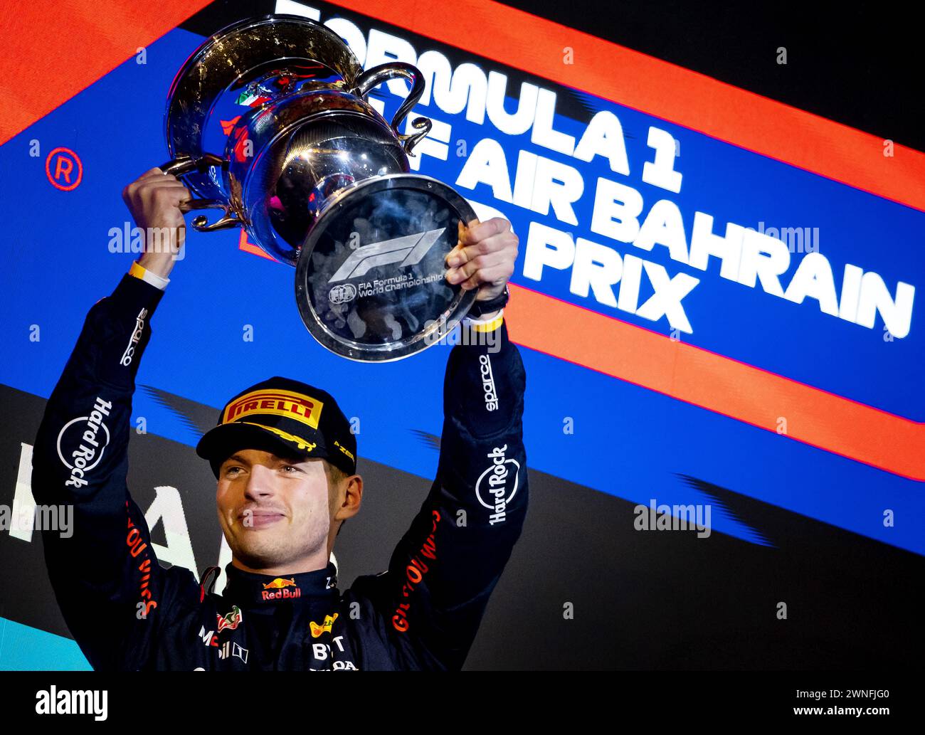 BAHRAIN - Max Verstappen (Red Bull Racing) wins the Bahrain Grand Prix ...