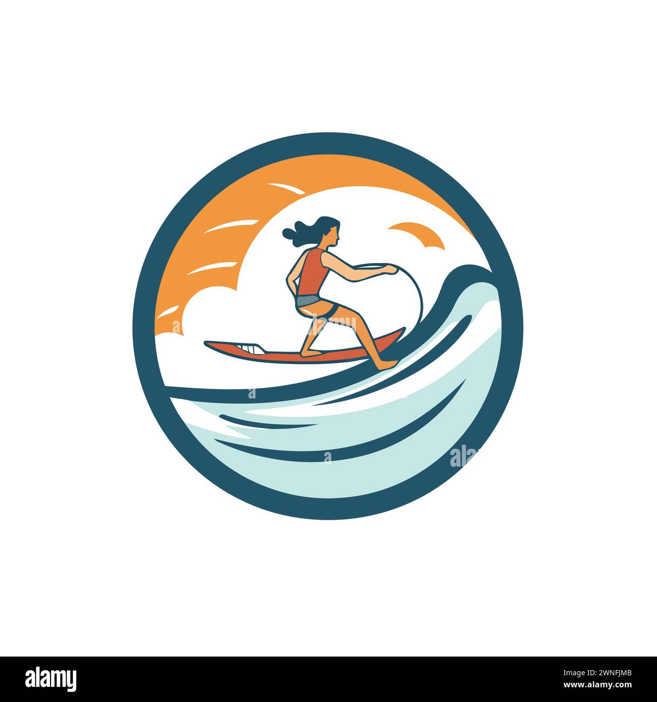 Surfer logo Stock Vector Images - Alamy