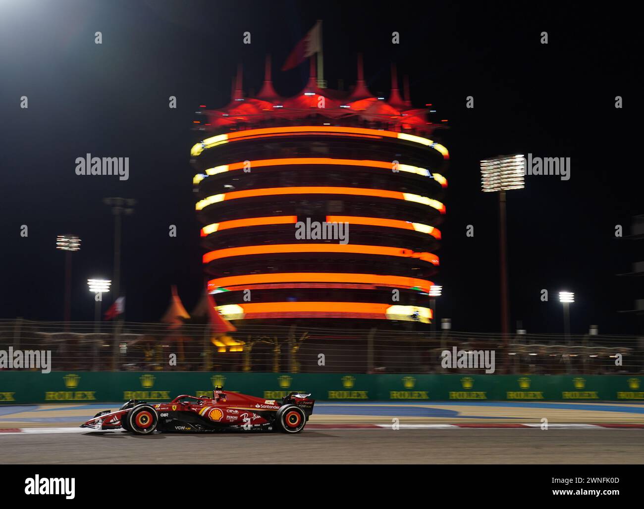 Ferrari's Carlos Sainz Jr.during the Bahrain Grand Prix at the Bahrain ...
