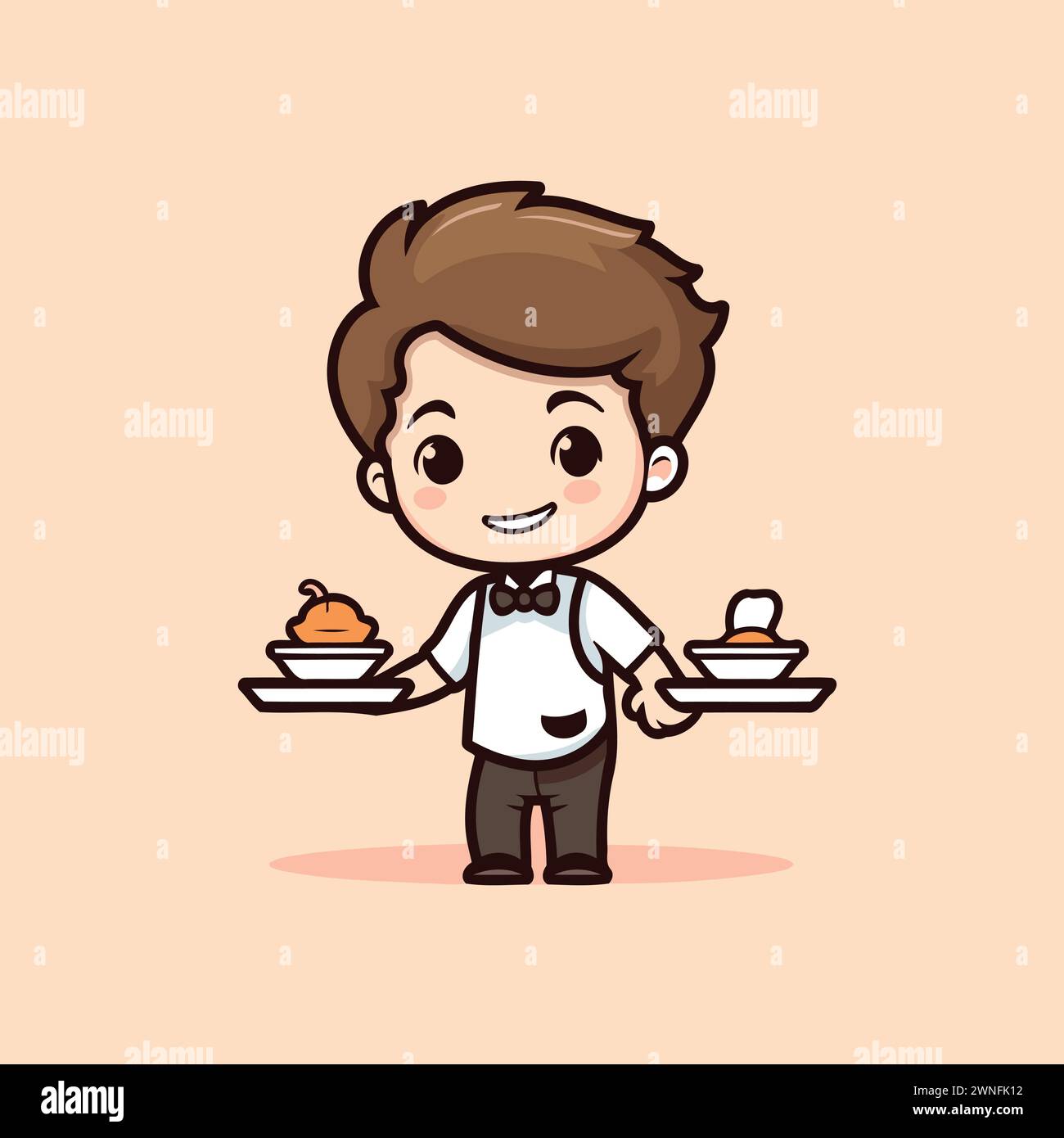 Cartoon waiter hi-res stock photography and images - Alamy