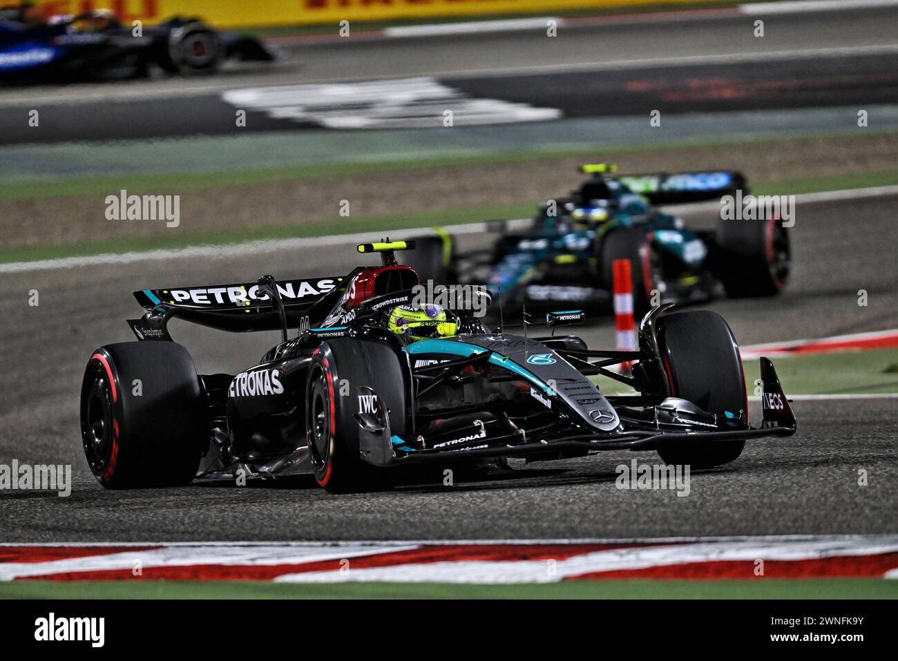 Sakhir, Bahrain. 02nd Mar, 2024. Lewis Hamilton (GBR) Mercedes AMG F1 ...