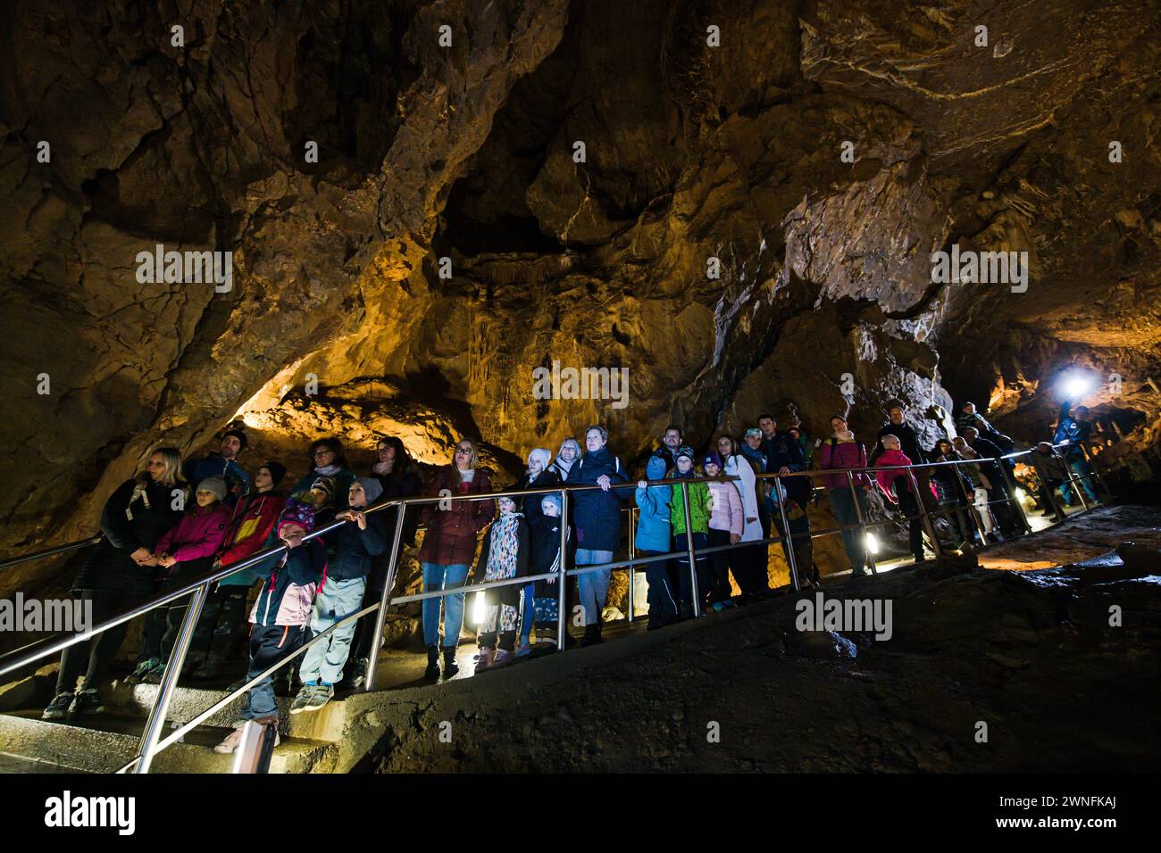 Moravsky Kras, Czech Republic. 02nd Mar, 2024. Guides in stylish ...