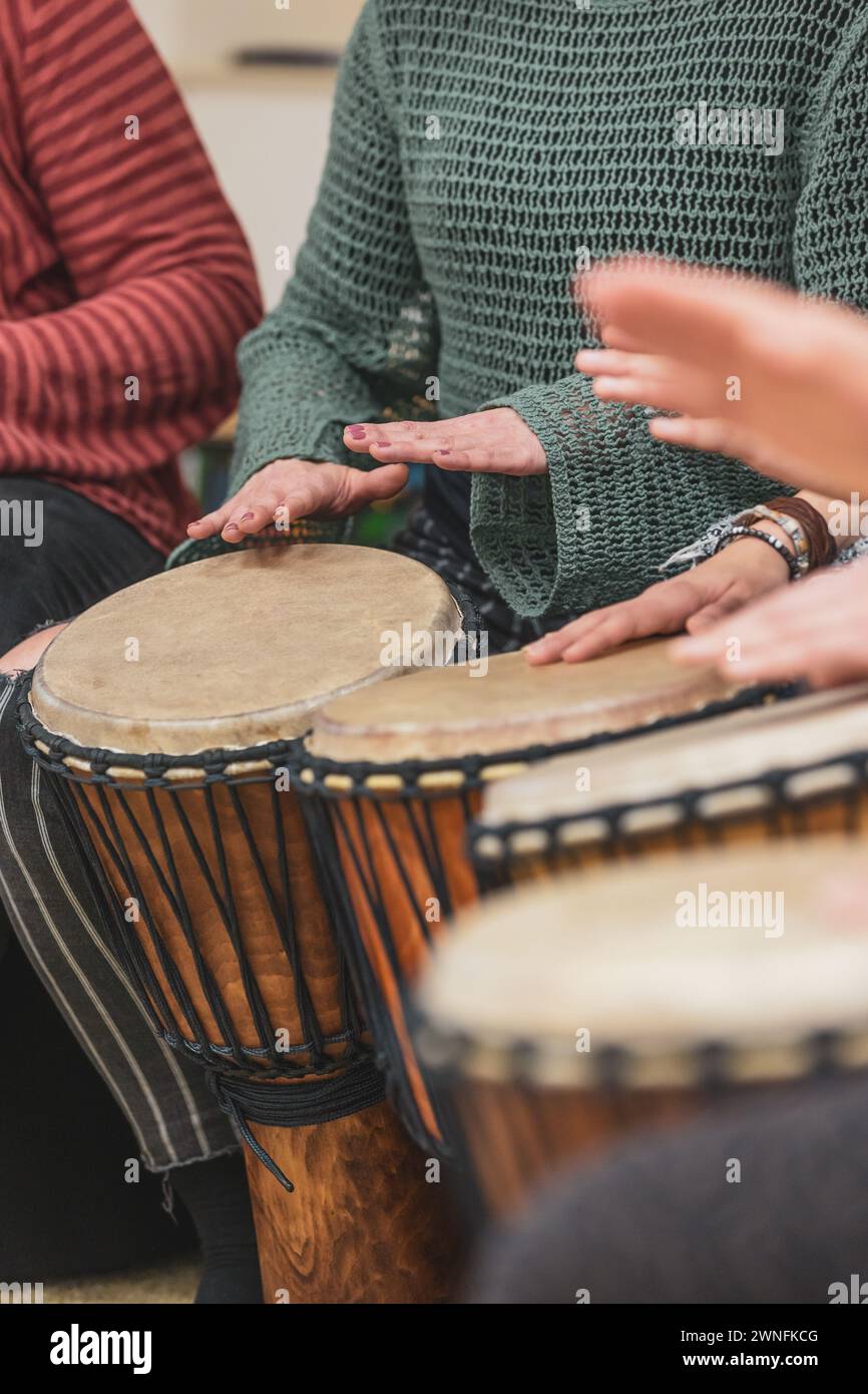 Social group drum percussion instrument hi-res stock photography and ...