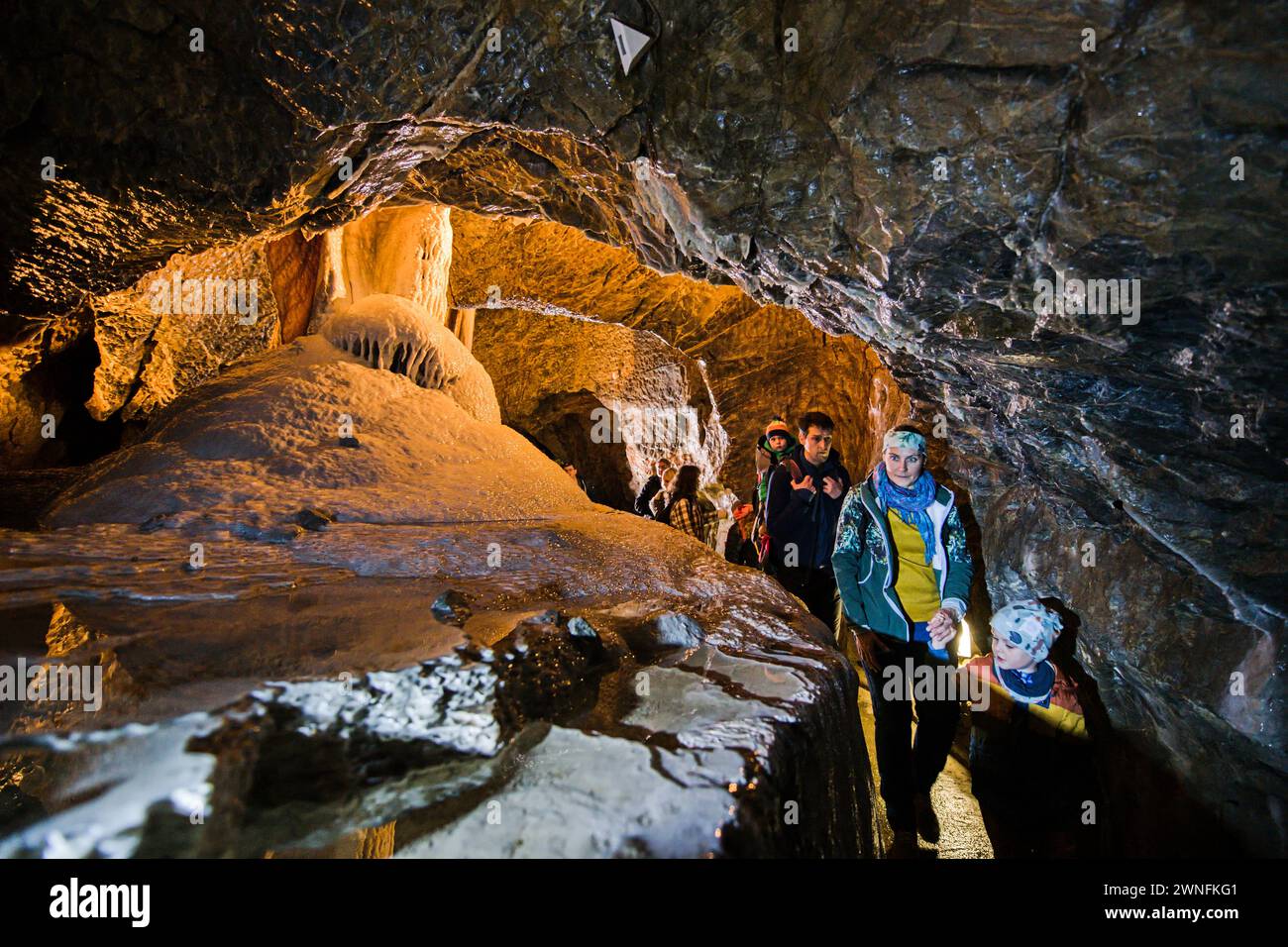 Moravsky Kras, Czech Republic. 02nd Mar, 2024. Guides in stylish ...