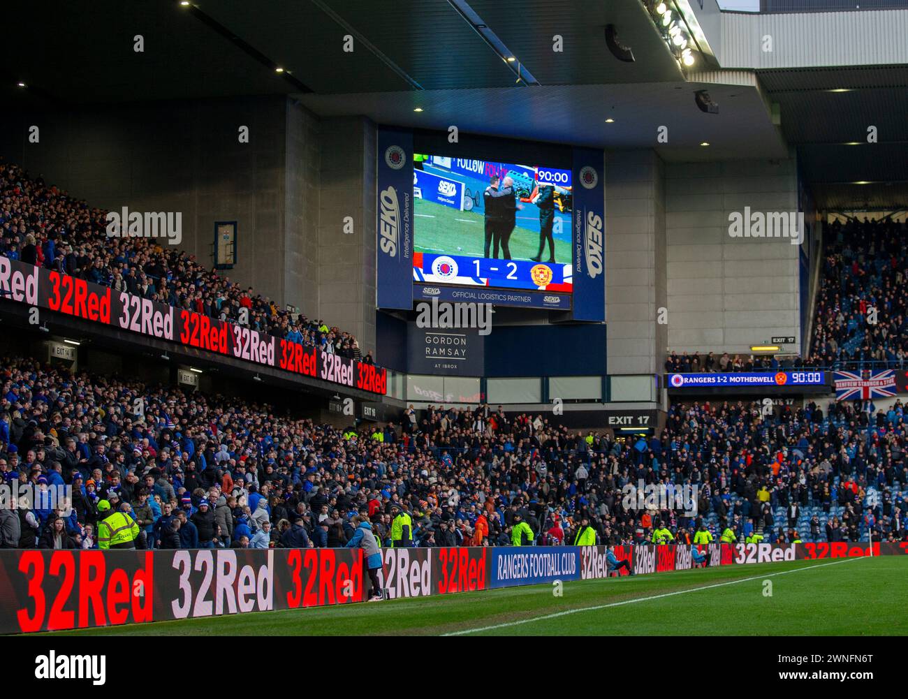 The scoreboard at ibrox stadium hi-res stock photography and images - Alamy