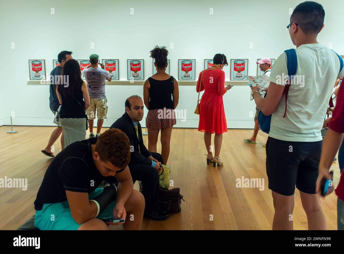 New York City, NY, Large Crowd of People, Tourists, Visiting inside ...
